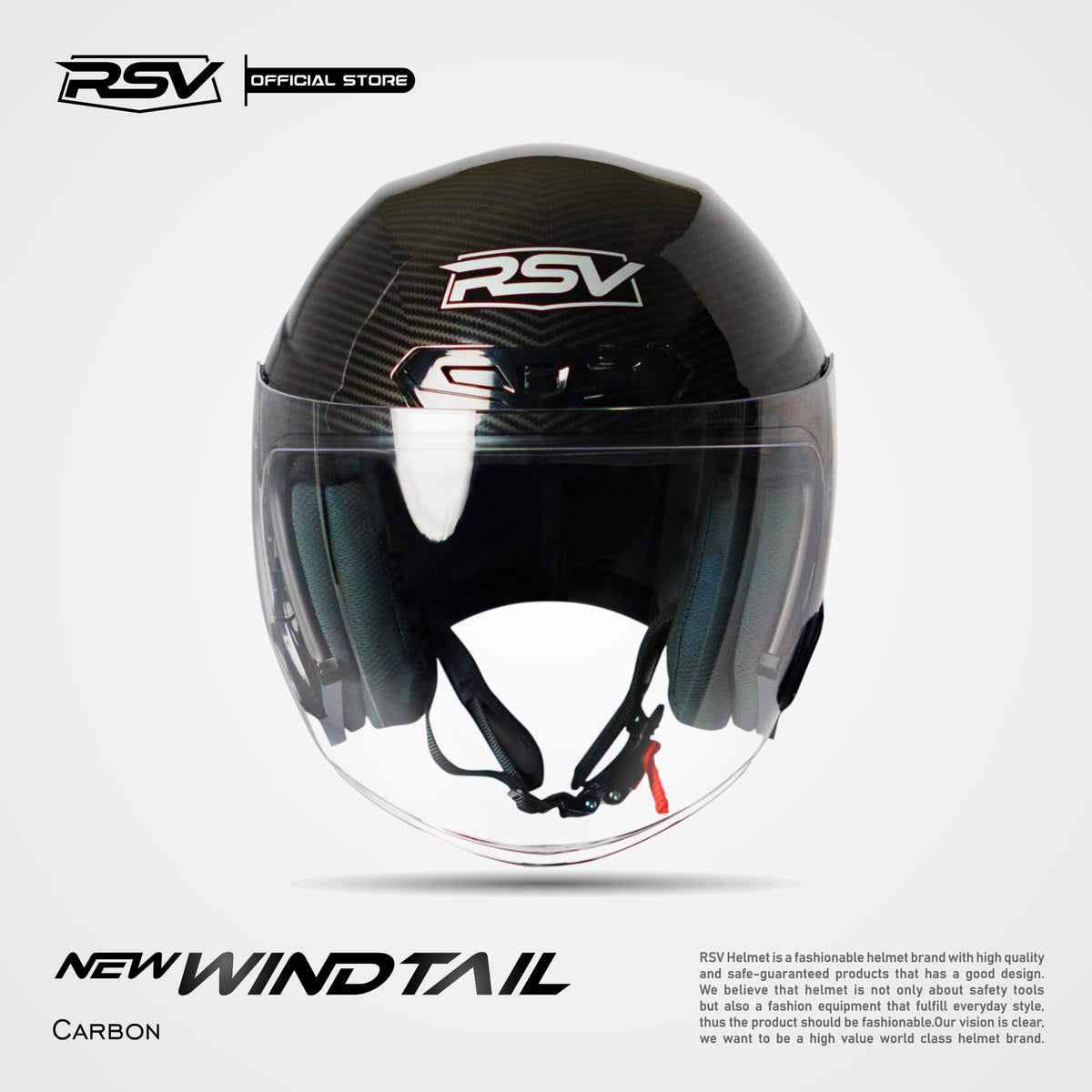 RSV NEW WINDTAIL CARBON GLOSSY – RSV Helmets - For Every Ride - CV BUMI ...