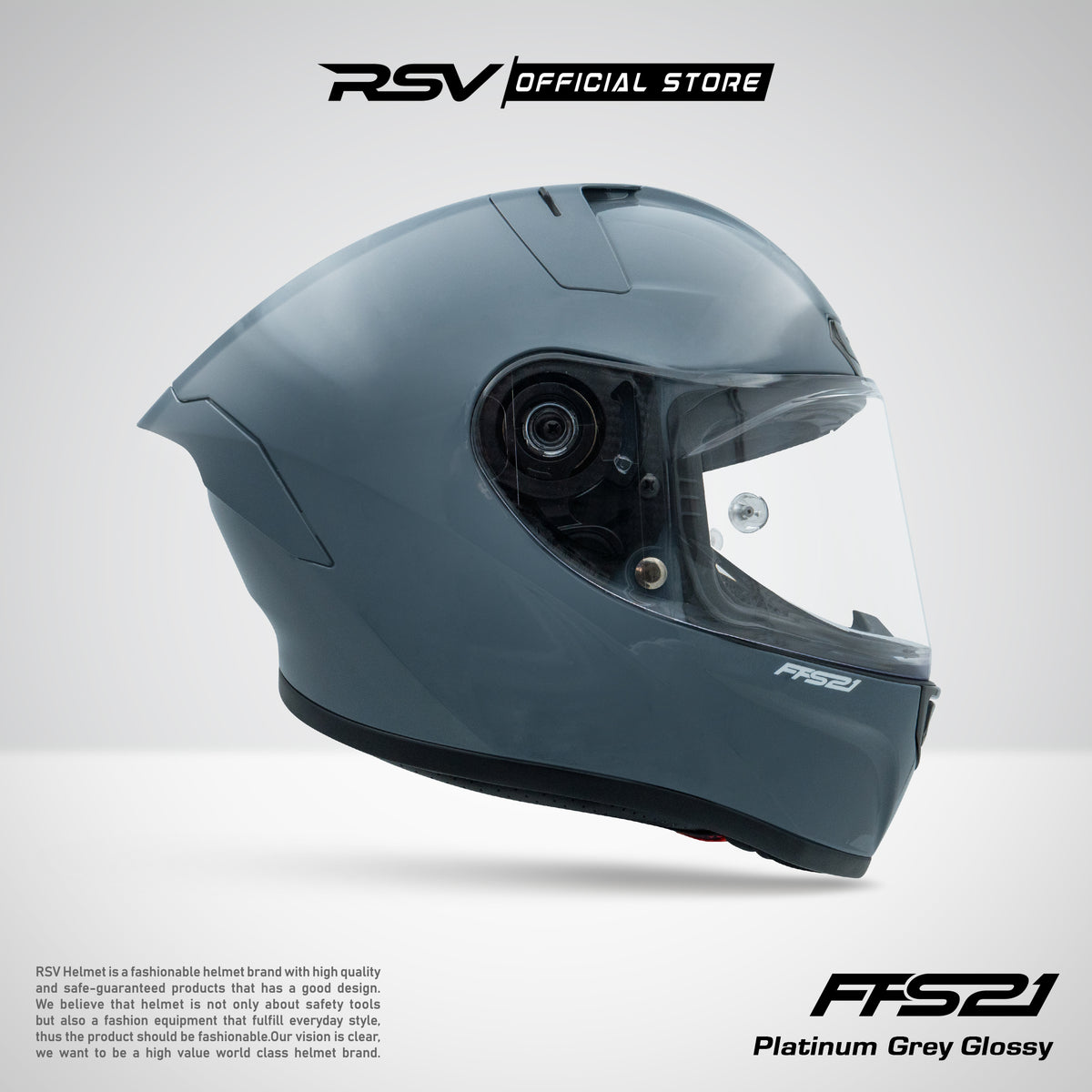 HELM RSV FFS21 PLATINUM GREY GLOSSY – RSV Helmets - For Every Ride - CV ...