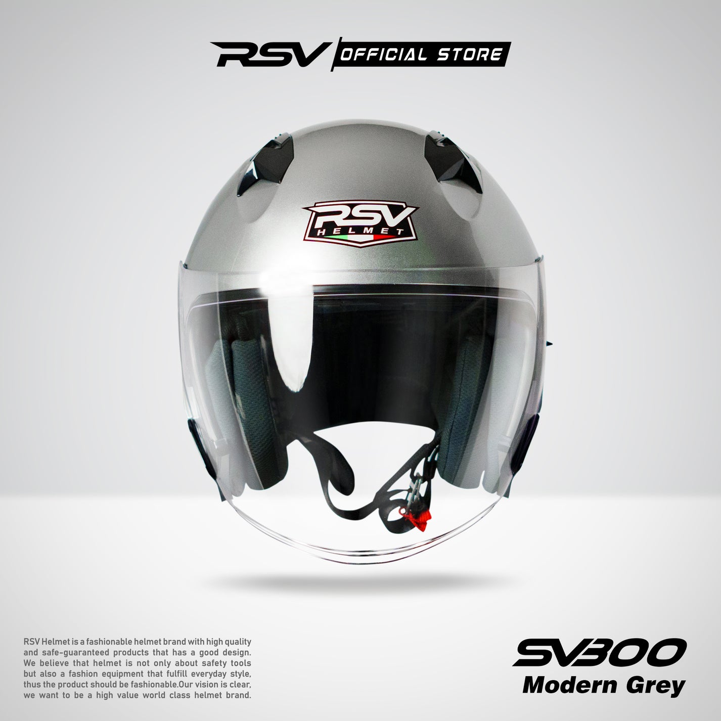 RSV SV300 SILVER GLOSSY DOUBLE VISOR – RSV Helmets - PT HELMINDO ...